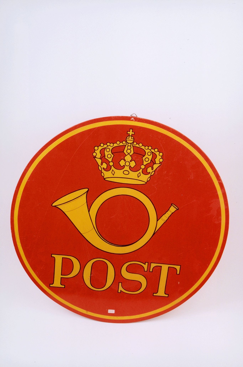 postmuseet, gjenstander, skilt, rundt opplysningsskilt, utkast til ...