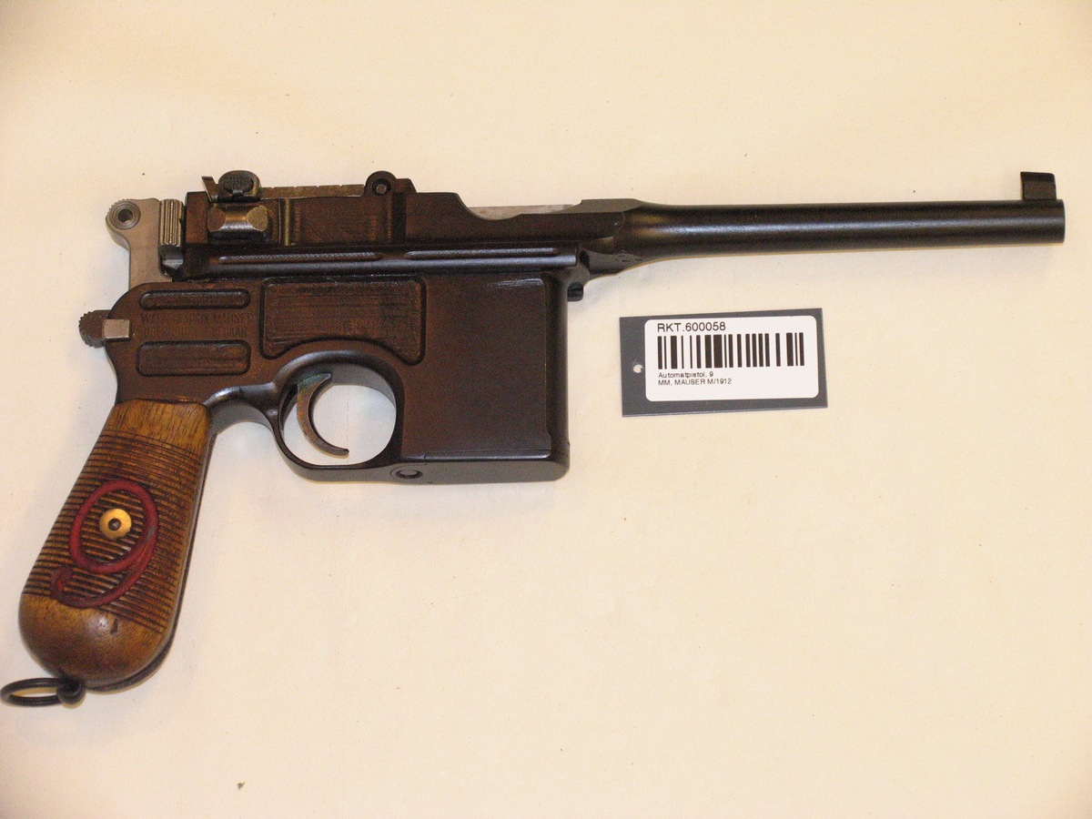 Pistol 9mm Mauser M1912 - Forsvarets museer / DigitaltMuseum