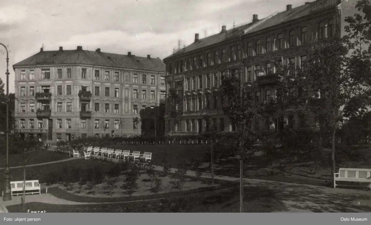 Kristiania. Professor Dahls plass. - Oslo Museum / DigitaltMuseum