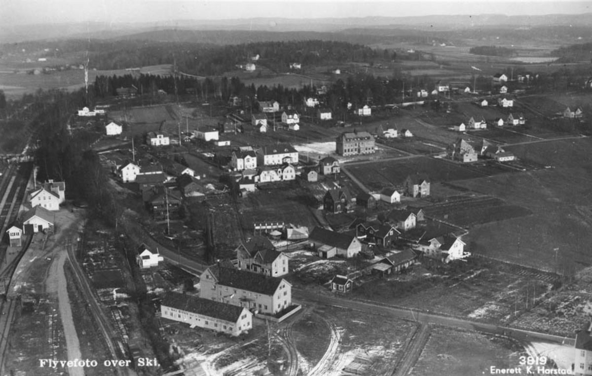 Flyfoto. Ski - Museene i Akershus / DigitaltMuseum